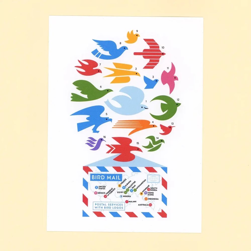 Bird Mail Postcard Print – Pigeon Post