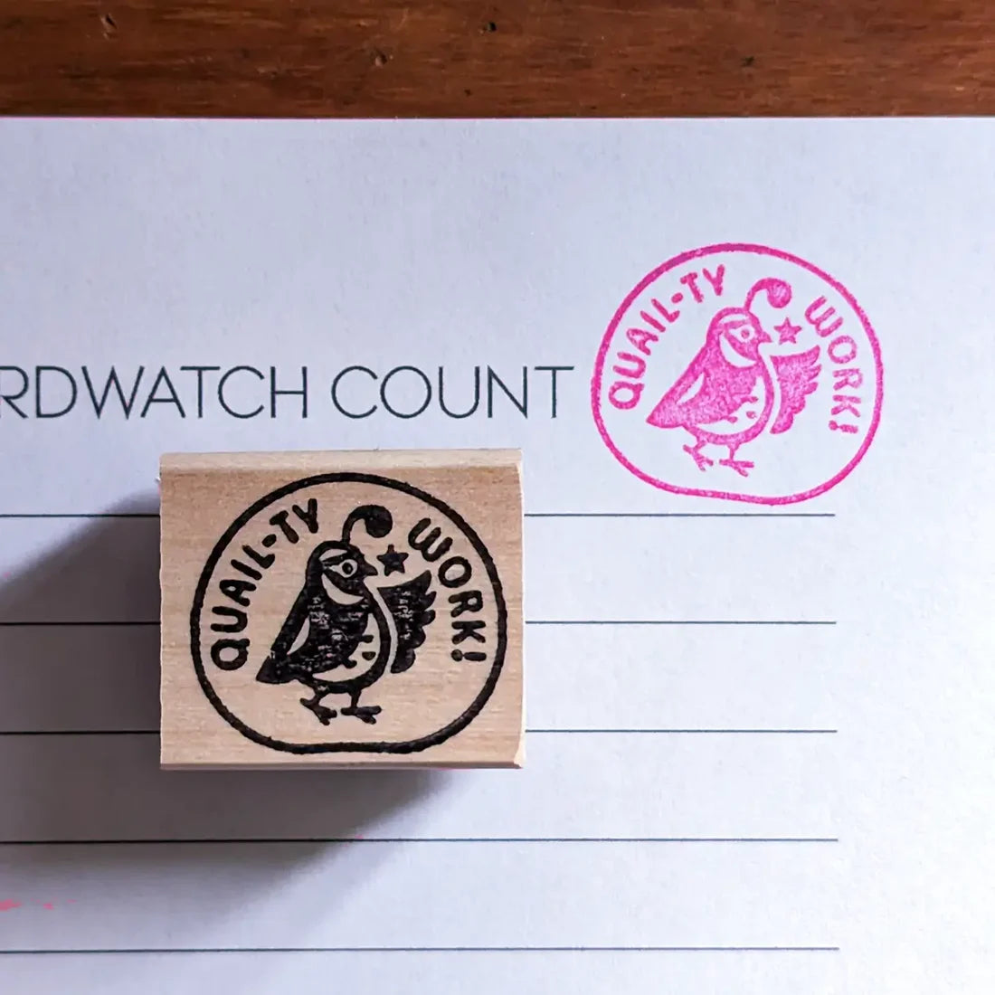 “Quail-ty Work!” Stamp – Pigeon Post
